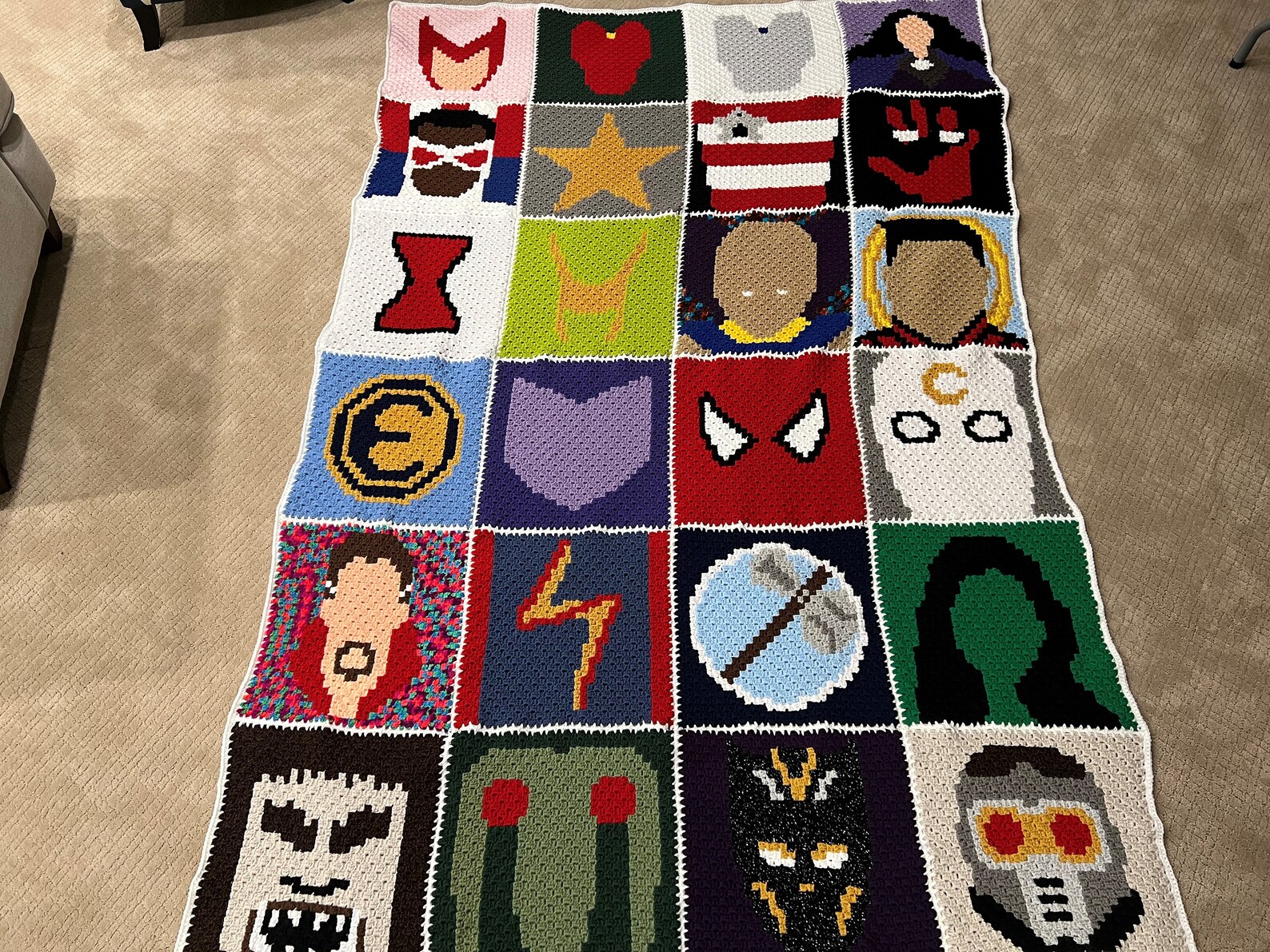 Marvel Cinematic Universe C2C Graphigan Pattern Parts I, II, and III ...