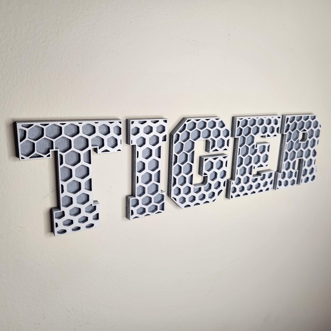 Golf Themed Font, Golf Ball Letters, 3D Font, Kids Bedroom, Wooden ...