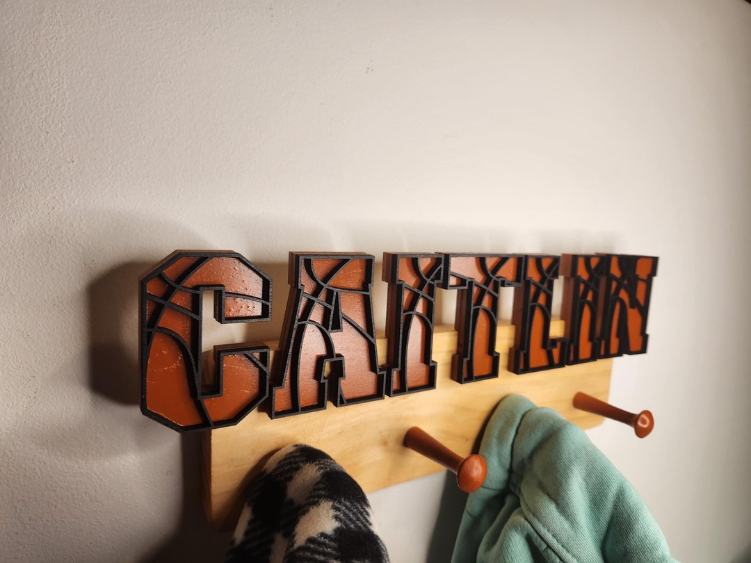 Basketball Coat Hat Rack, Personalized, Custom, Hand Made, Hat Rack ...