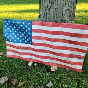 American Flag Sign, Vintage American Flag, Country Home Decor ...