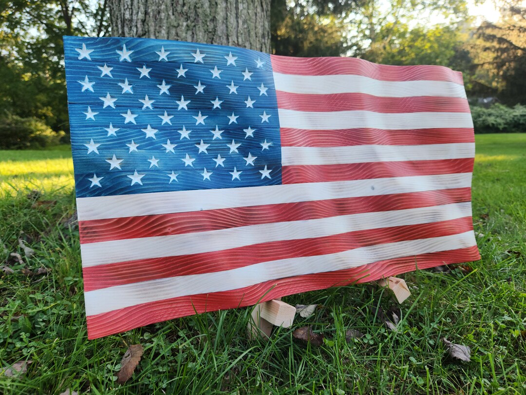 American Flag Sign, Vintage American Flag, Country Home Decor ...