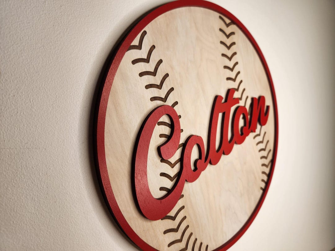Personalized Baseball Wooden Wall Sign, Kids Room Decor - Etsy