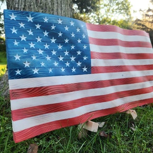 American Flag Sign, Vintage American Flag, Country Home Decor ...