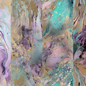 Marble Digital Paper, Marble Texture, Marble Background, Pastel Gold ...