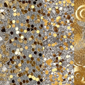 Silver Gold Digital Papers, Silver Gold Seamless Patterns, Silver Gold ...
