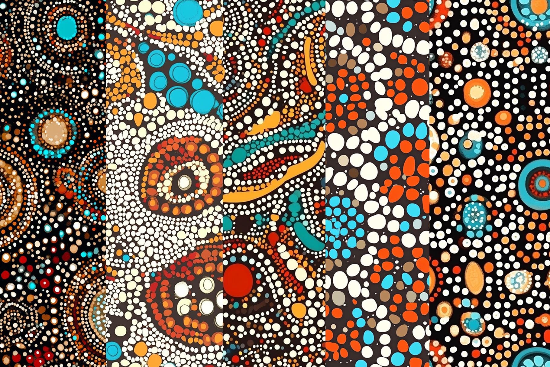 Aboriginal Dot Digital Paper: Seamless Patterns (12x12 Inches) (instant ...