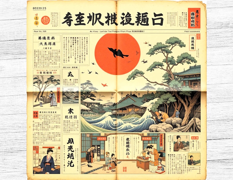 Japanese Newspaper Ephemera: Junk Journal Collage Papers (digital ...