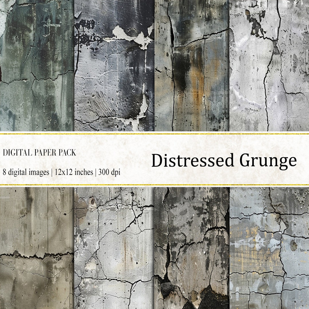 Distressed Grunge Digital Paper, Grunge Digital Papers, Grunge Textures ...