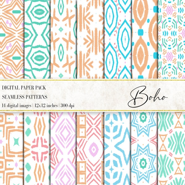 Ikat Digital Paper - Etsy