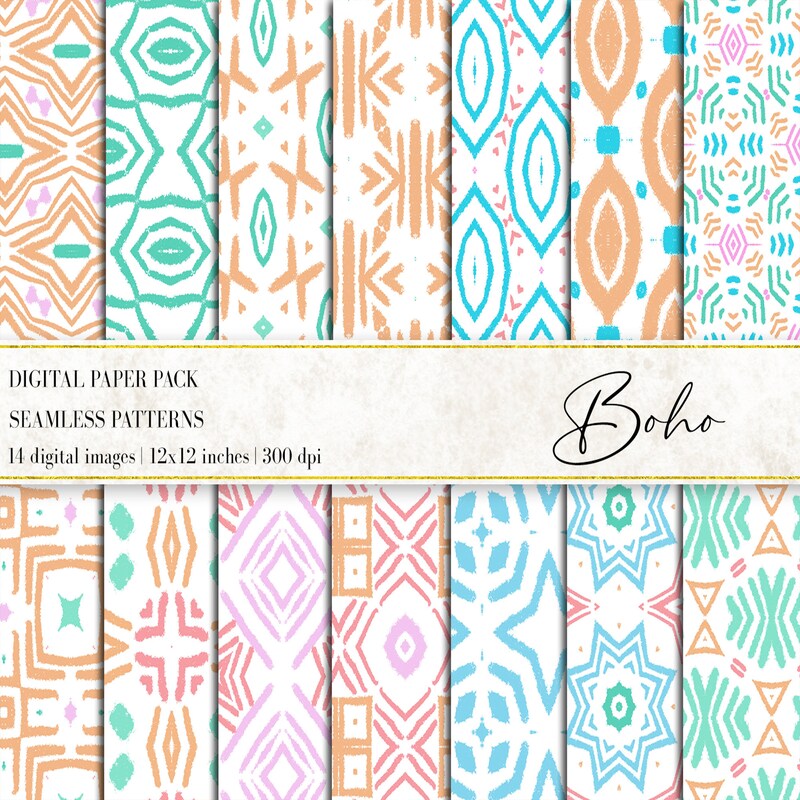 Ikat Digital Paper - Etsy