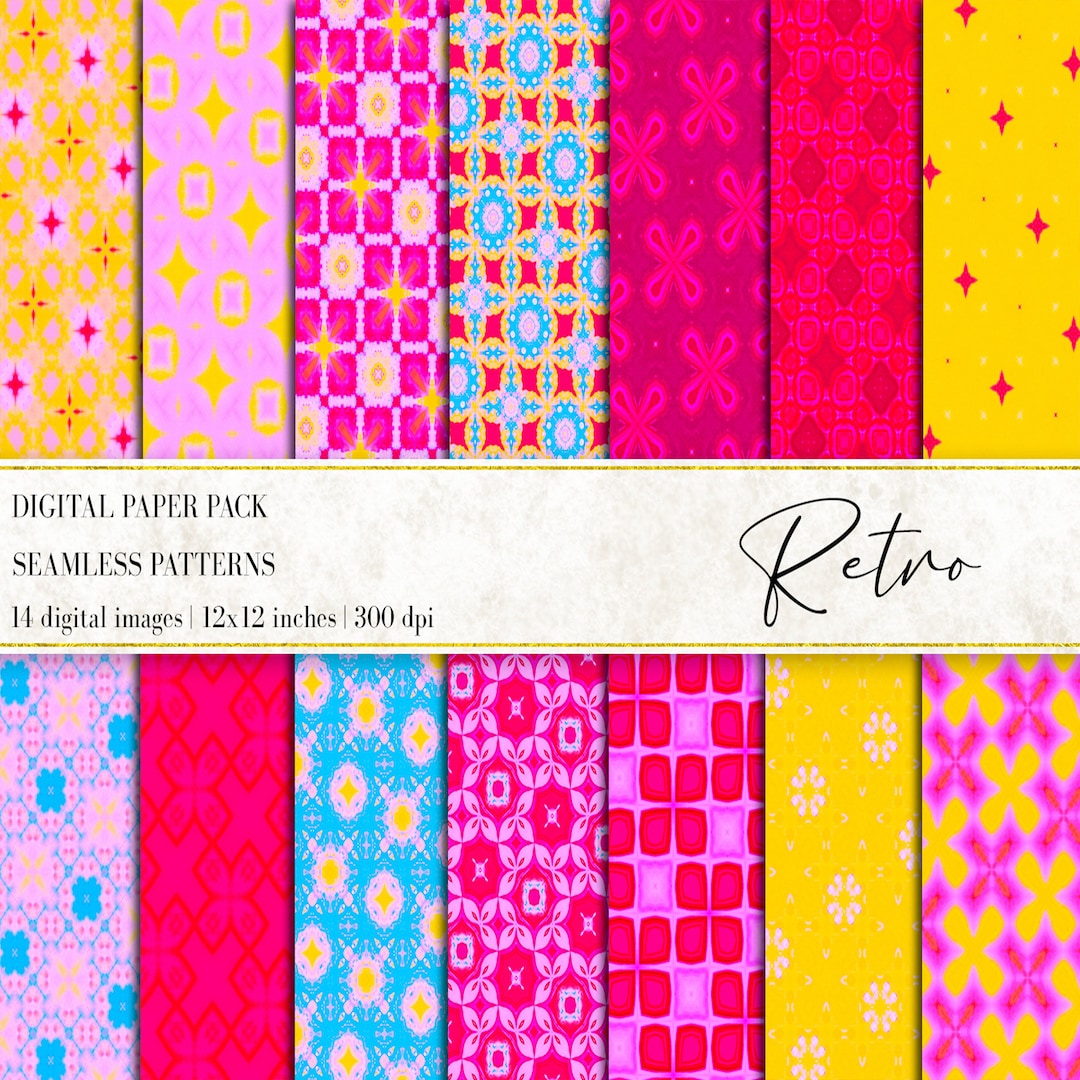 Retro Digital Papers, Retro Backgrounds, Retro Textures, Retro Seamless ...