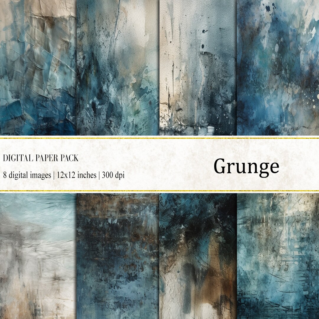 Light Blue Grunge Digital Papers, Grunge Print, Grunge Background ...