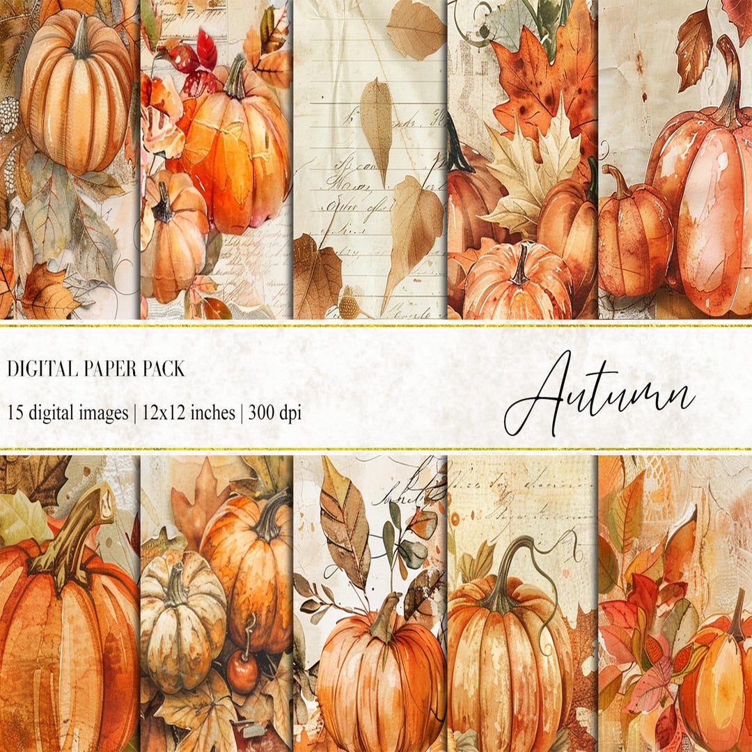 Autumn Digital Papers, Fall Digital Papers, Autumn Journal Papers ...