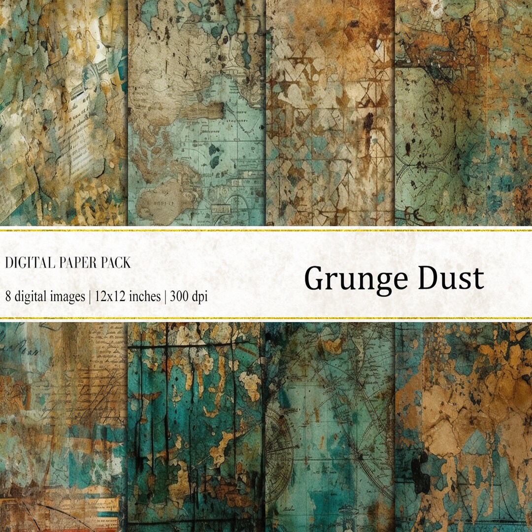 Distressed Grunge Dust Digital Papers, Grunge Print, Grunge Dust ...