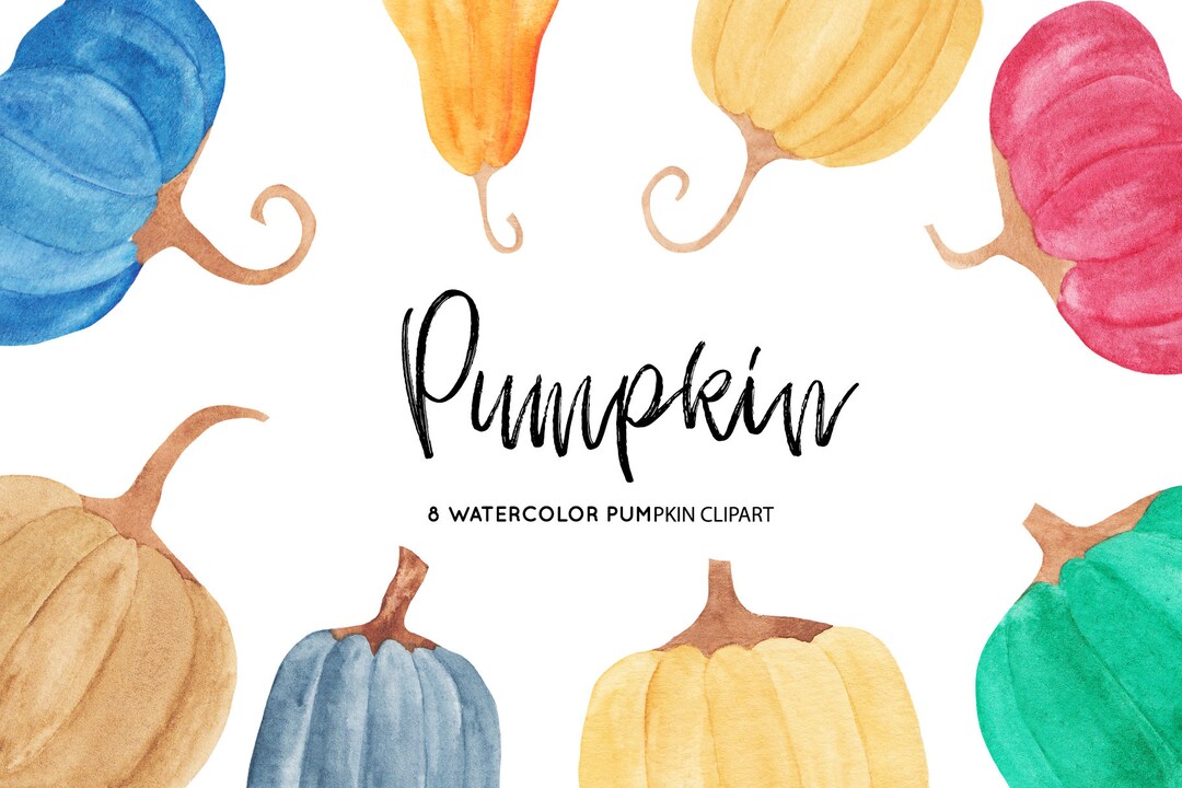 Watercolor Pumpkin Clipart: Fall Illustrations (digital Download) - Etsy