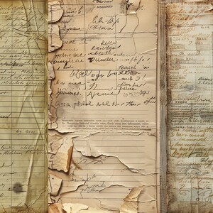 Vintage Handwritten Notes Digital Paper, Handwritten Letter, Antique ...