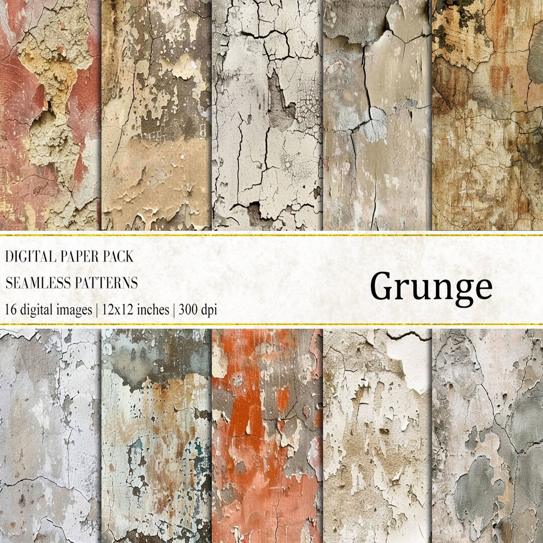 Grunge Digital Papers, Grunge Seamless Pattern, Distressed Grunge Print, Grunge Journal Papers ...