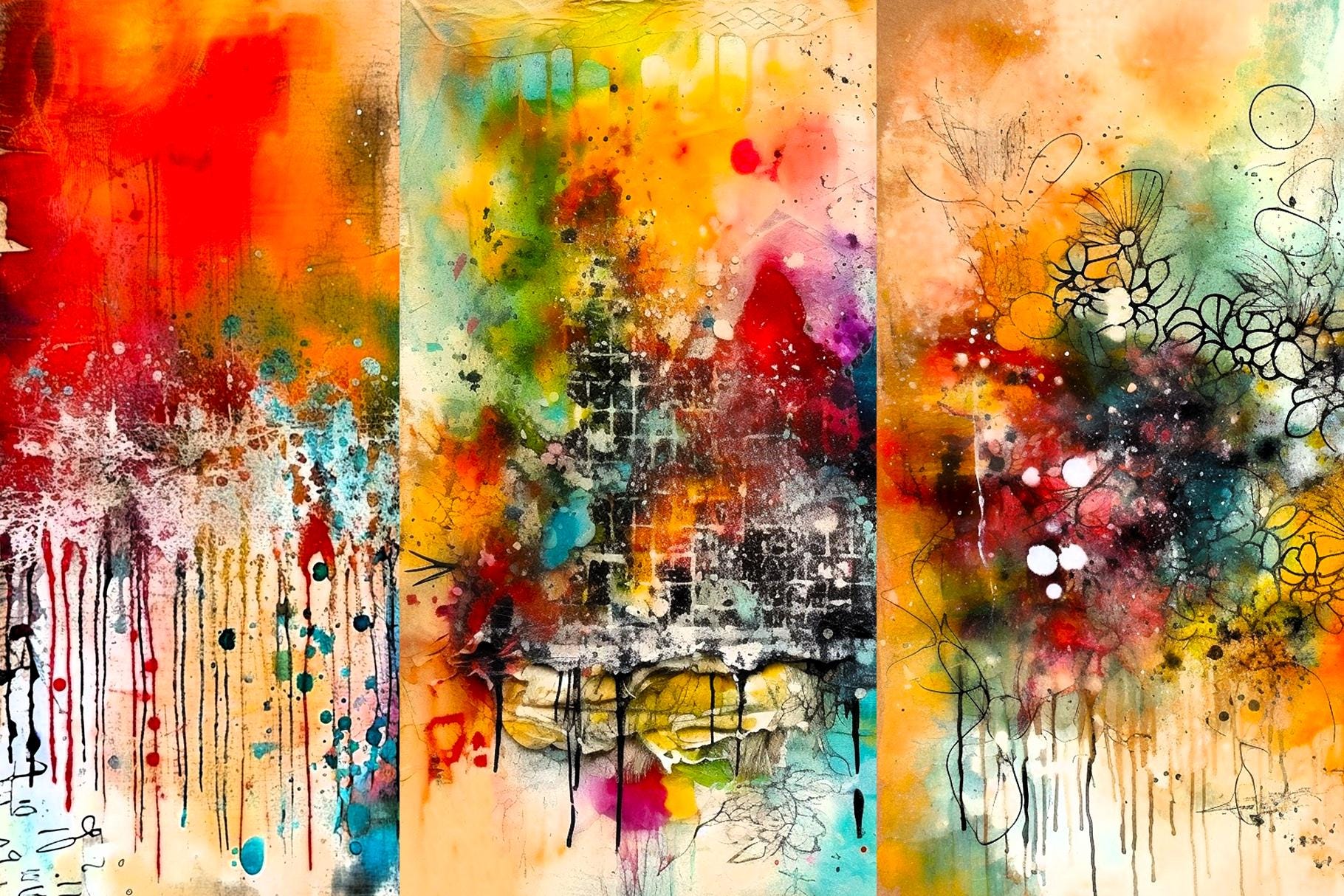 Grunge Digital Papers, Grunge Background, Digital Download, Digital ...
