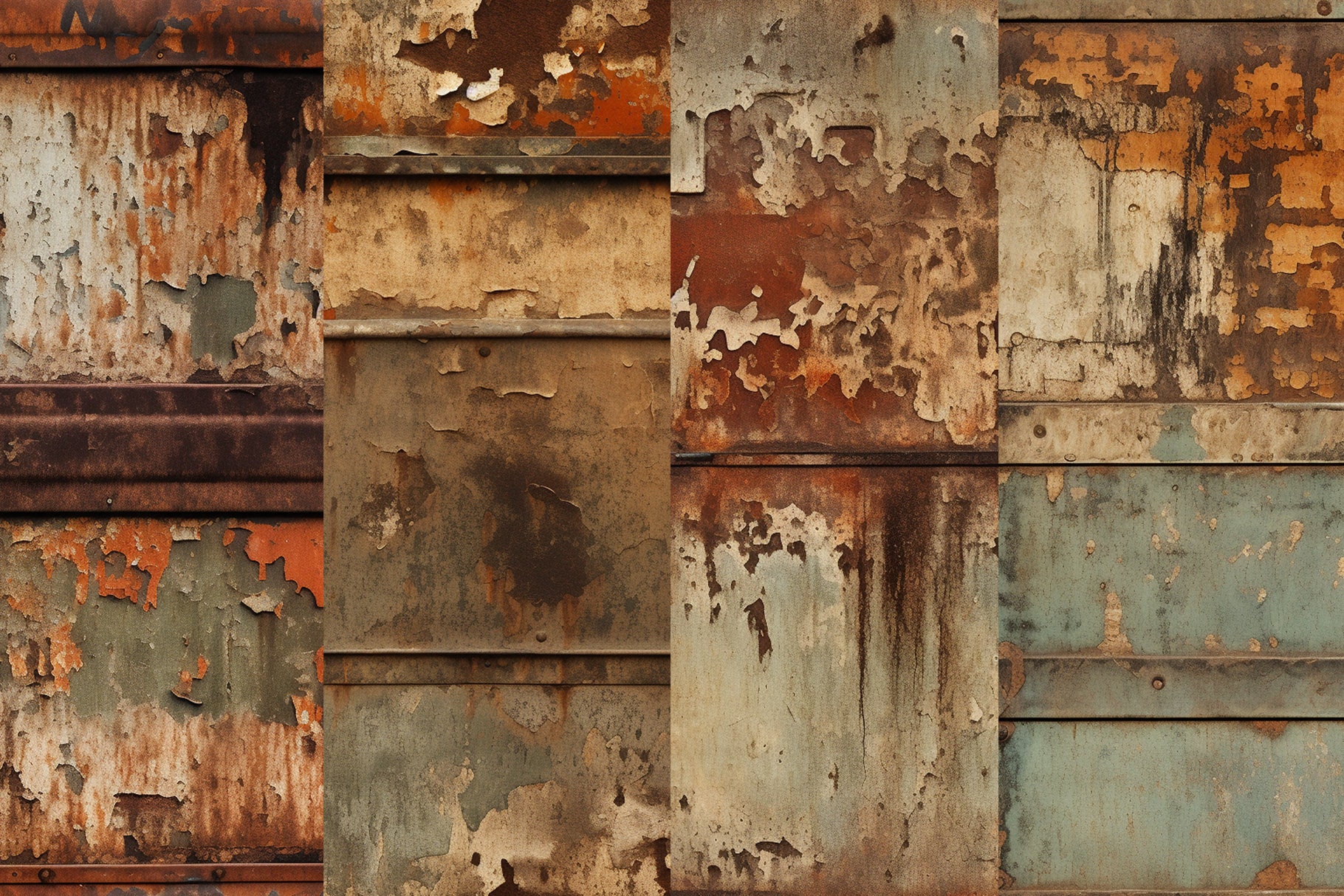 Distressed Metal Digital Papers, Distressed Digital Papers, Distressed ...