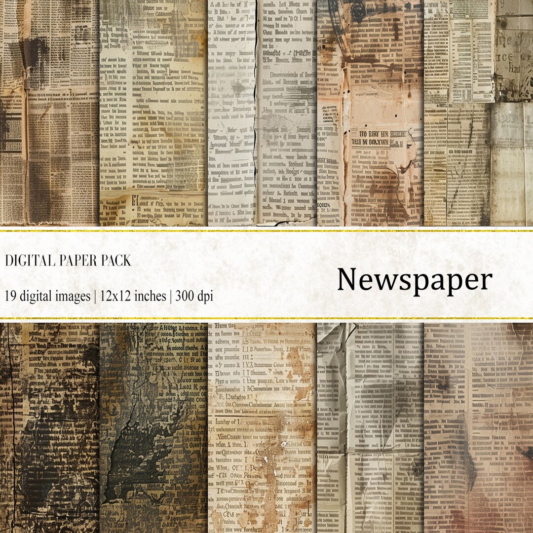 Newspaper Digital Papers, Newspaper Journal Papers, Collage Paper ...