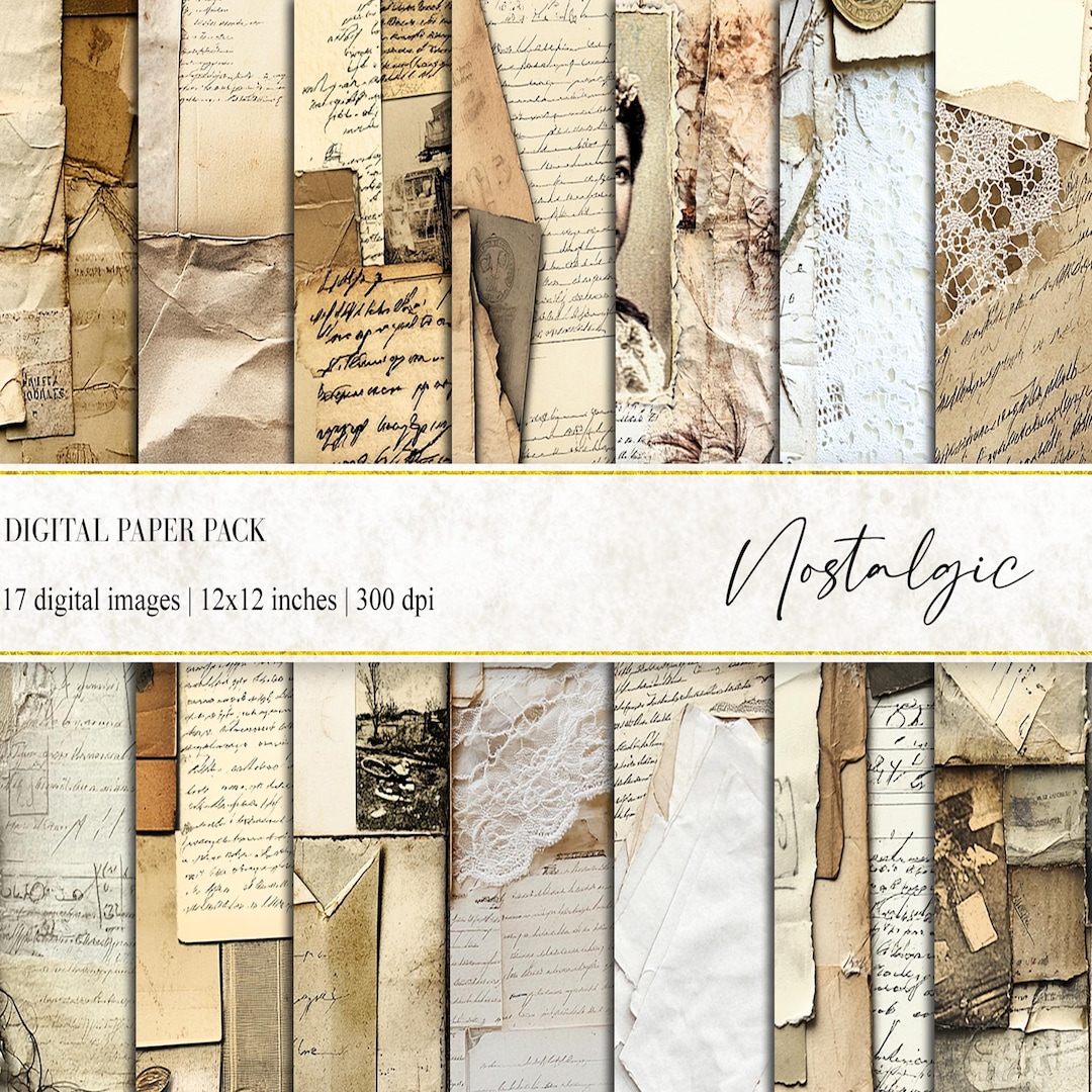 Nostalgic Digital Papers, Vintage Digital Papers, Vintage Lace Papers ...