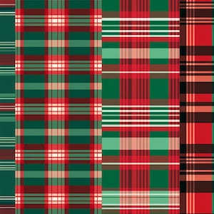 Christmas Plaid Digital Papers, Christmas Plaid Digital Papers ...