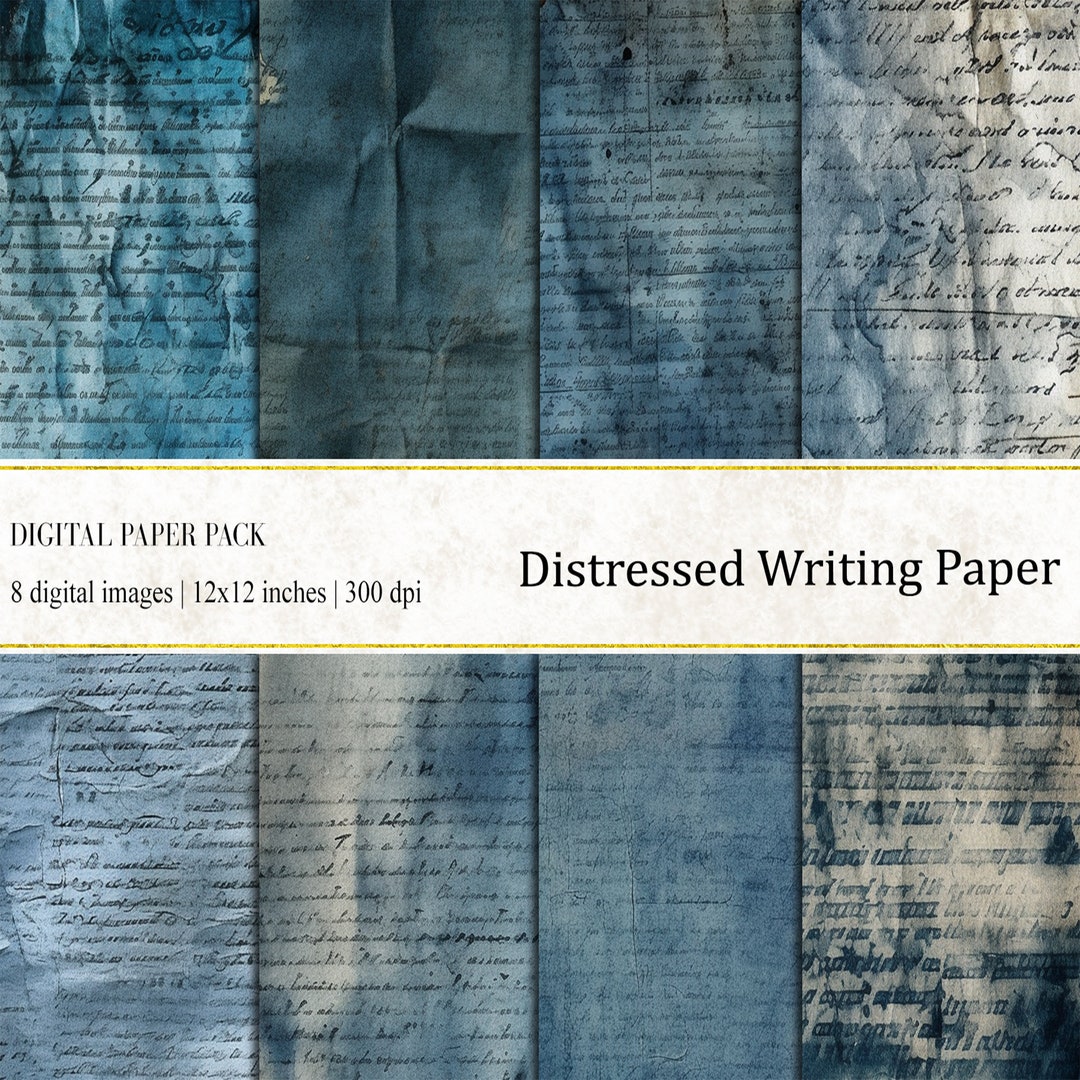 Distressed Writing Paper Digital Papers, Distressed Backgrounds ...