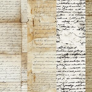 Vintage Notes Digital Paper, Old Papers, Antique Notes Paper, Vintage ...