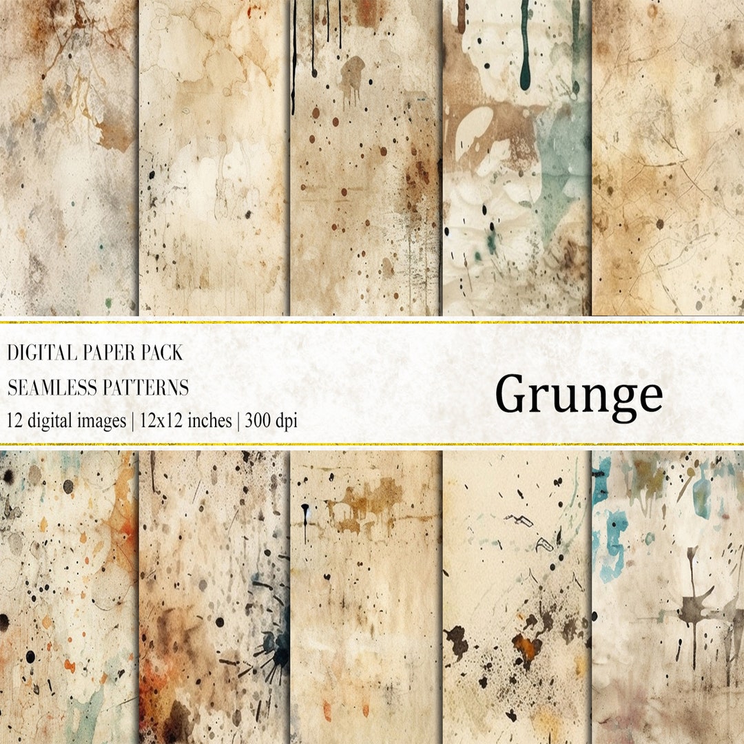 Distressed Grunge Digital Papers, Grunge Seamless Pattern, Distressed ...