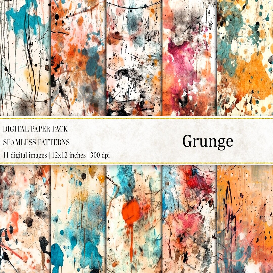 Grunge Digital Paper Pack, Distressed Texture (digital Download) - Etsy