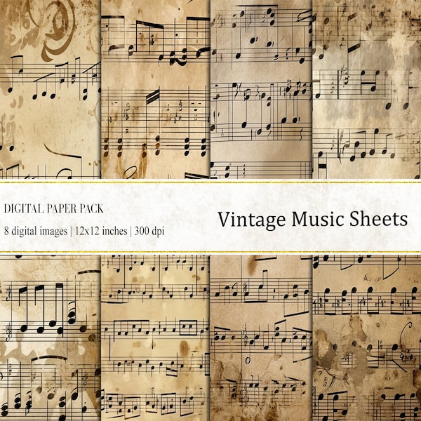 Vintage Music Sheets - Etsy