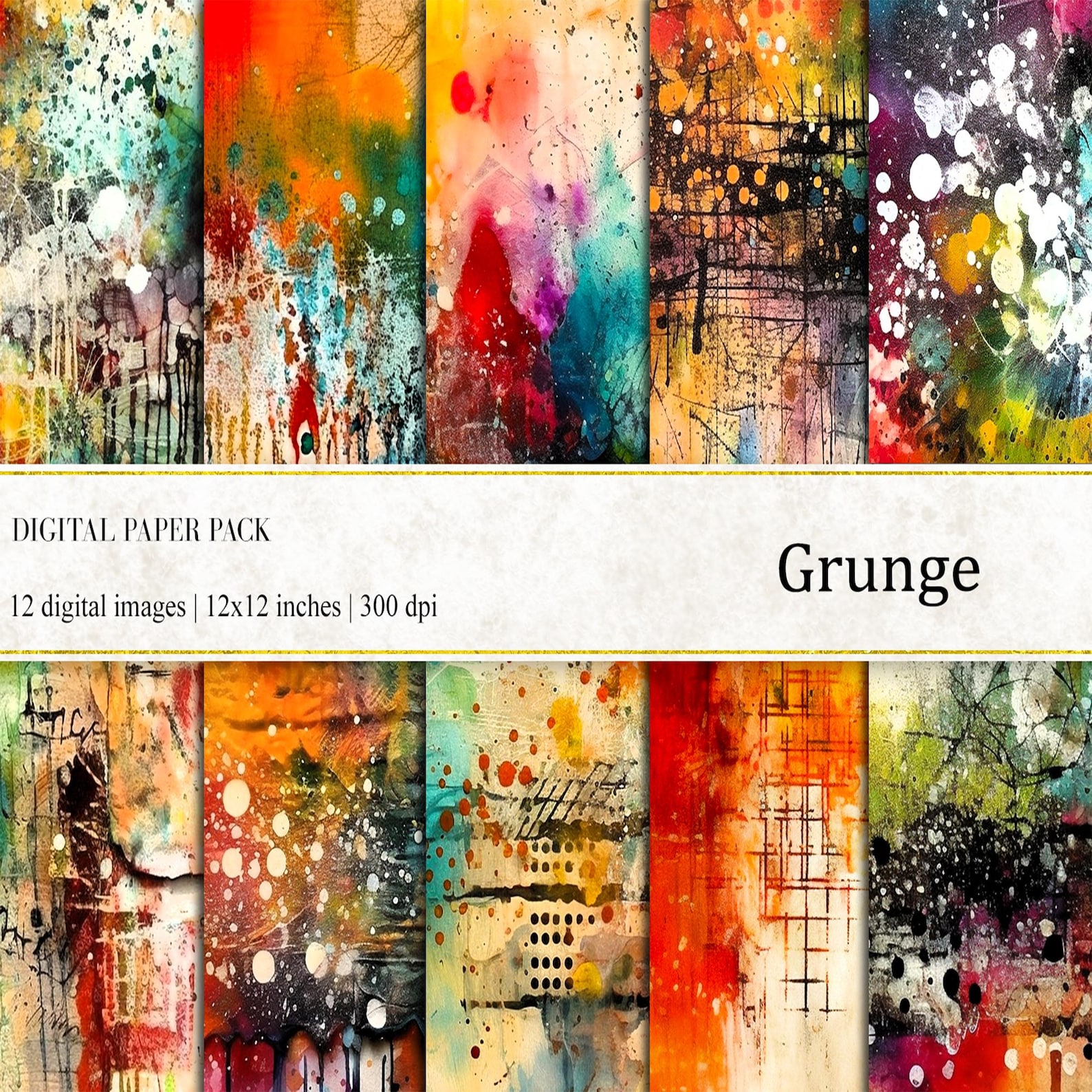 Grunge Digital Papers, Grunge Background, Digital Download, Digital ...