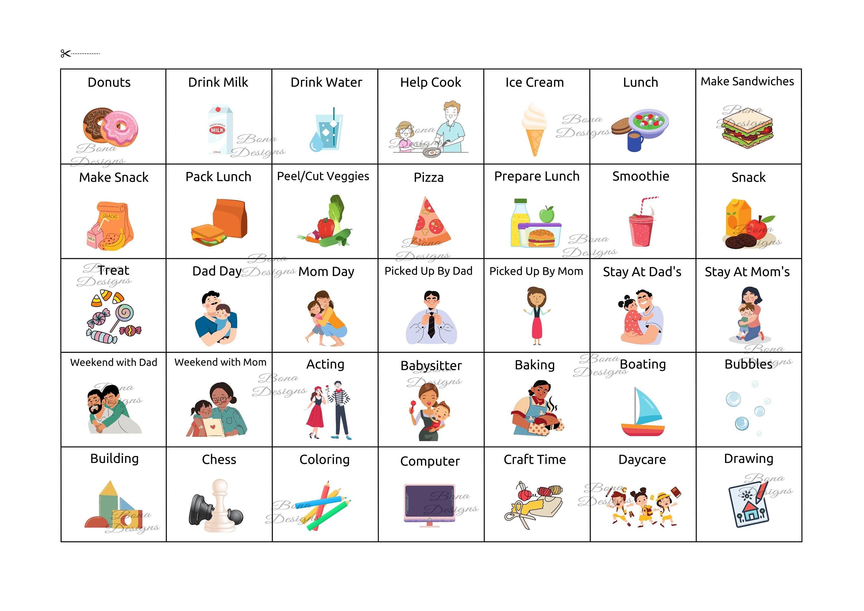 Routine Cards, Charts for Kids, Chores Chart Morning, Afternoon ...
