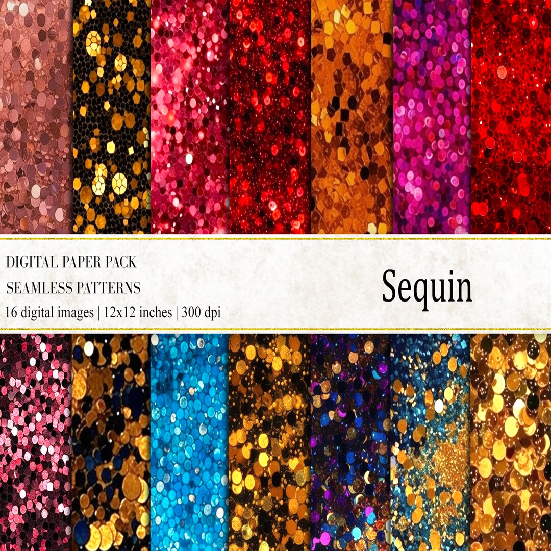 Sequin Digital Papers, Sequin Seamless Patterns, Sequin Backgrounds ...