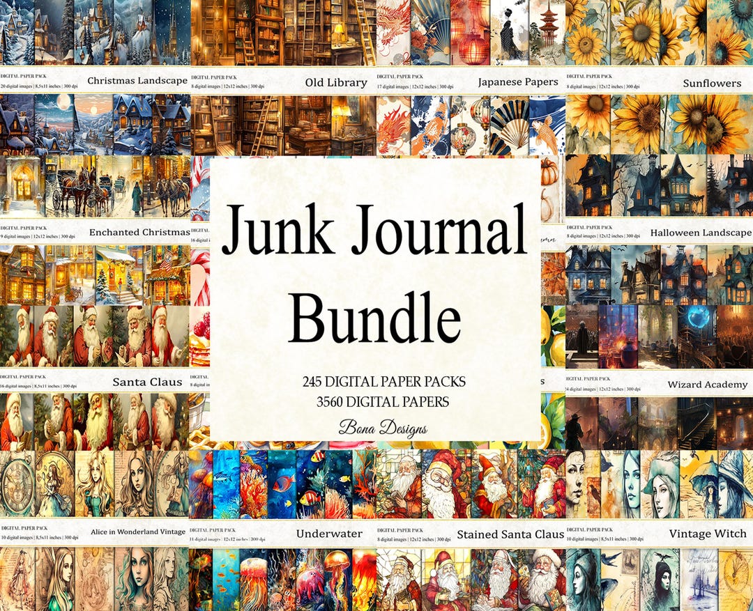 3560 Vintage Digital Paper Pack, Junk Journal Kit (digital Download) - Etsy