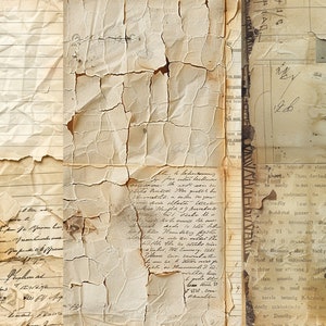 Vintage Handwritten Notes Digital Paper, Handwritten Letter, Antique ...