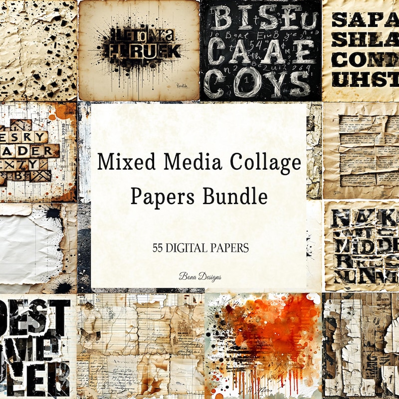 Mixed Media Collage - Etsy