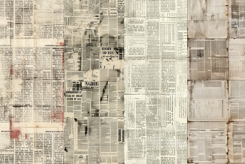 Newspaper Digital Paper Pack: Seamless Journal Backgrounds (digital ...