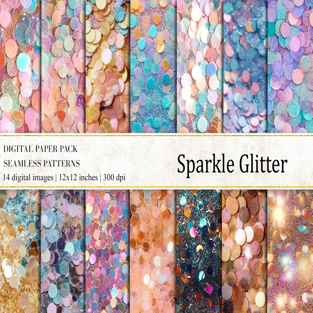 Sparkle Glitter Digital Paper Sparkle Seamless Pattern - Etsy