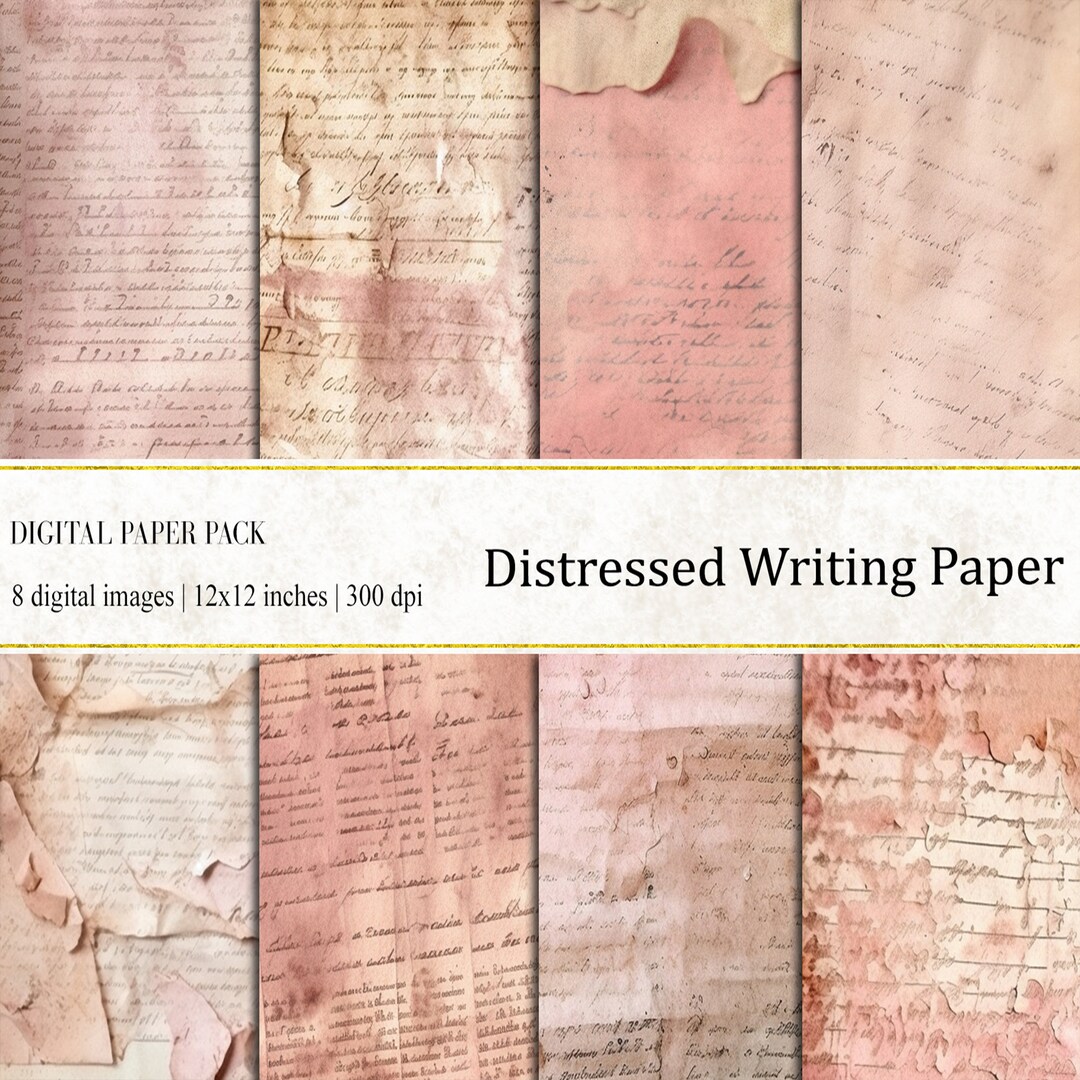 Distressed Writing Digital Papers, Pink Distressed Grunge Background ...