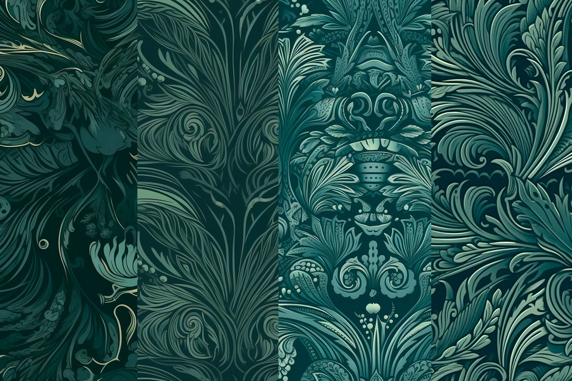 Baroque Floral Digital Paper: Damask Grunge Print (12x12, 300 Dpi) - Etsy