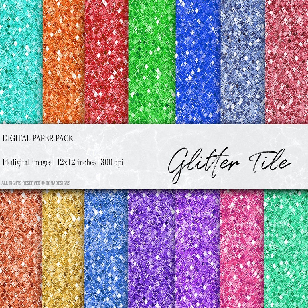 Glitter Tile Paper, Glitter Tile Background, Glitter Tile Print ...