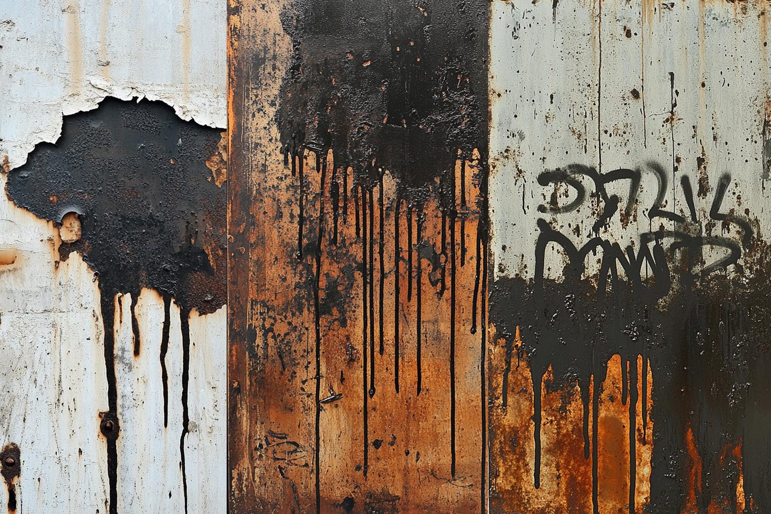 Rusty Metal Texture Digital Papers: Distressed Grunge Background (PNG ...