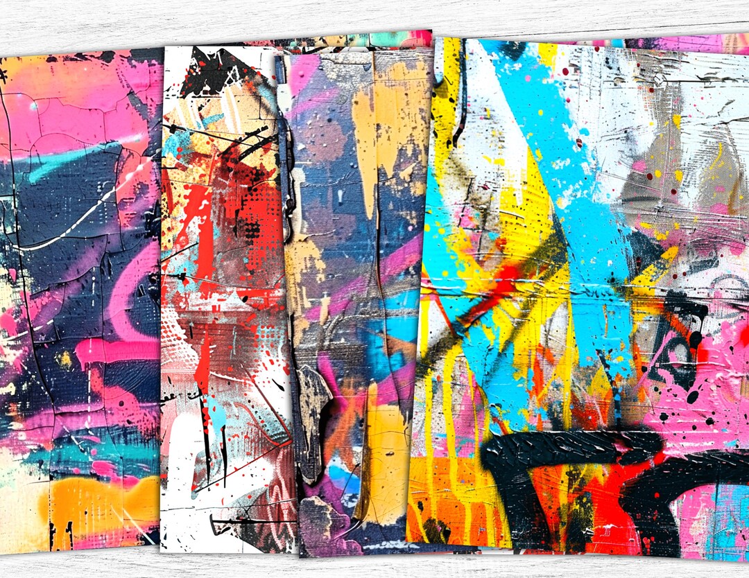 Graffiti Junk Journal Papers, Graffiti Journal, Graffiti Digital Paper ...