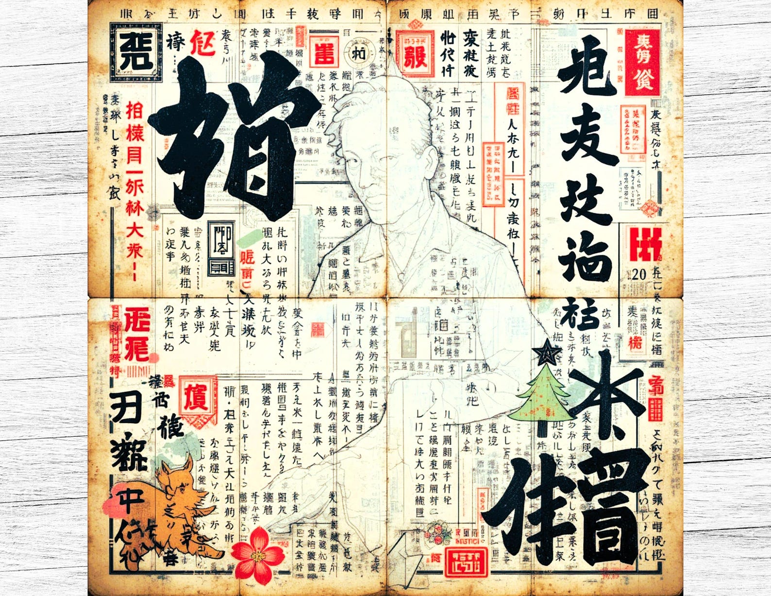 Japanese Newspaper Print Junk Journal Papers (digital Download) - Etsy