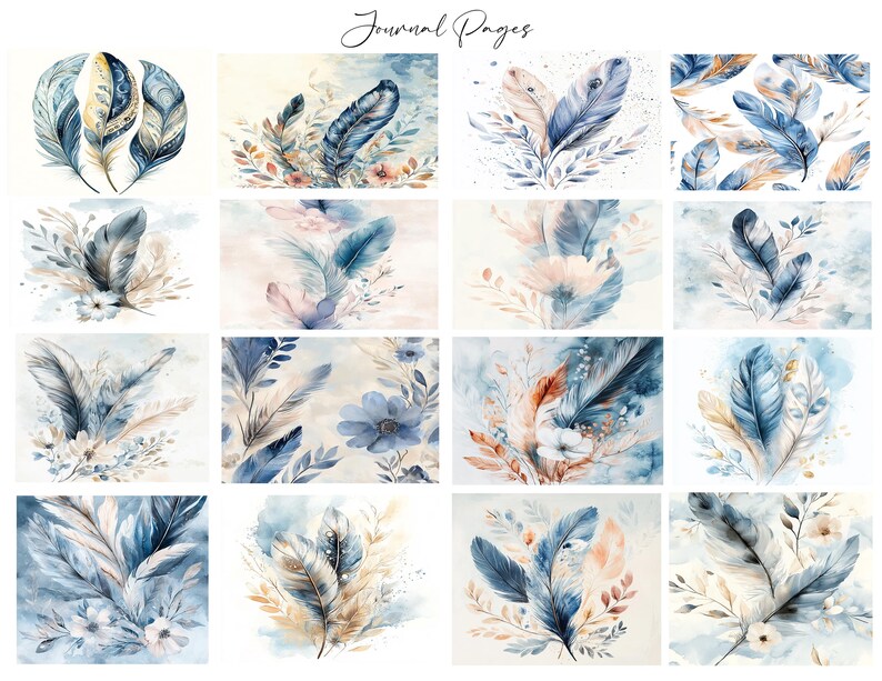 Boho Digital Paper Pack: Seamless Patterns, Junk Journal Kit (digital ...