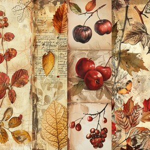 Autumn Fall Digital Papers, Vintage Autumn Digital Papers, Autumn ...