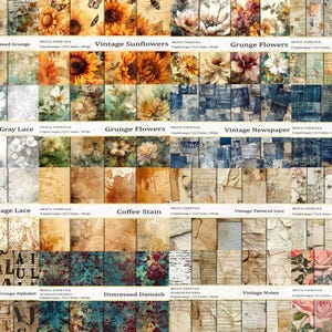 Vintage Ephemera Digital Paper Bundle: 1108 Antique Scrapbook Pages ...