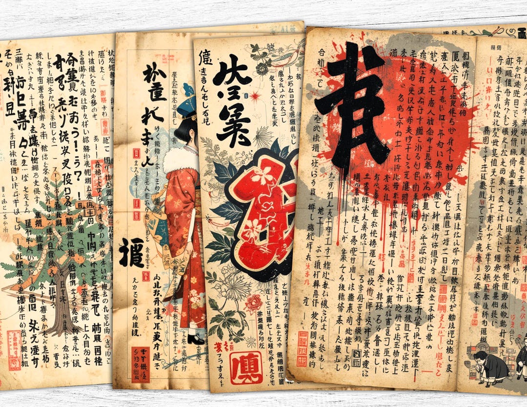 Japanese Junk Journal Papers, Japanese Art, Junk Journal Papers ...