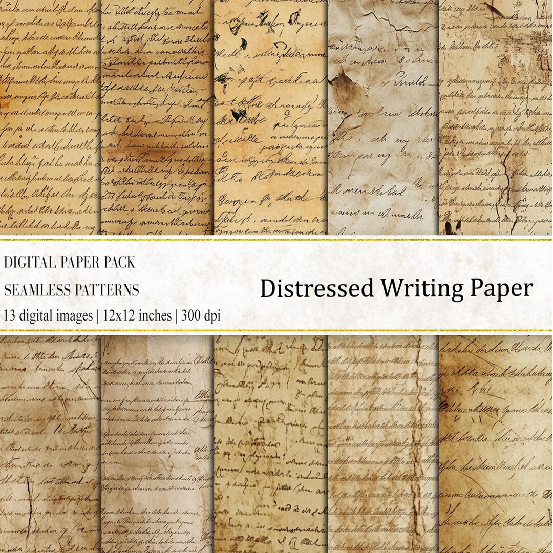 Distressed Writing Paper Digital Papers, Writing Paper Seamless ...